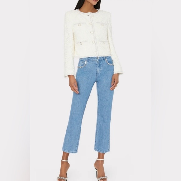 Milly | Jeans | Milly Crystal Embellished Halli Jean Nwt Amazing | Poshmark